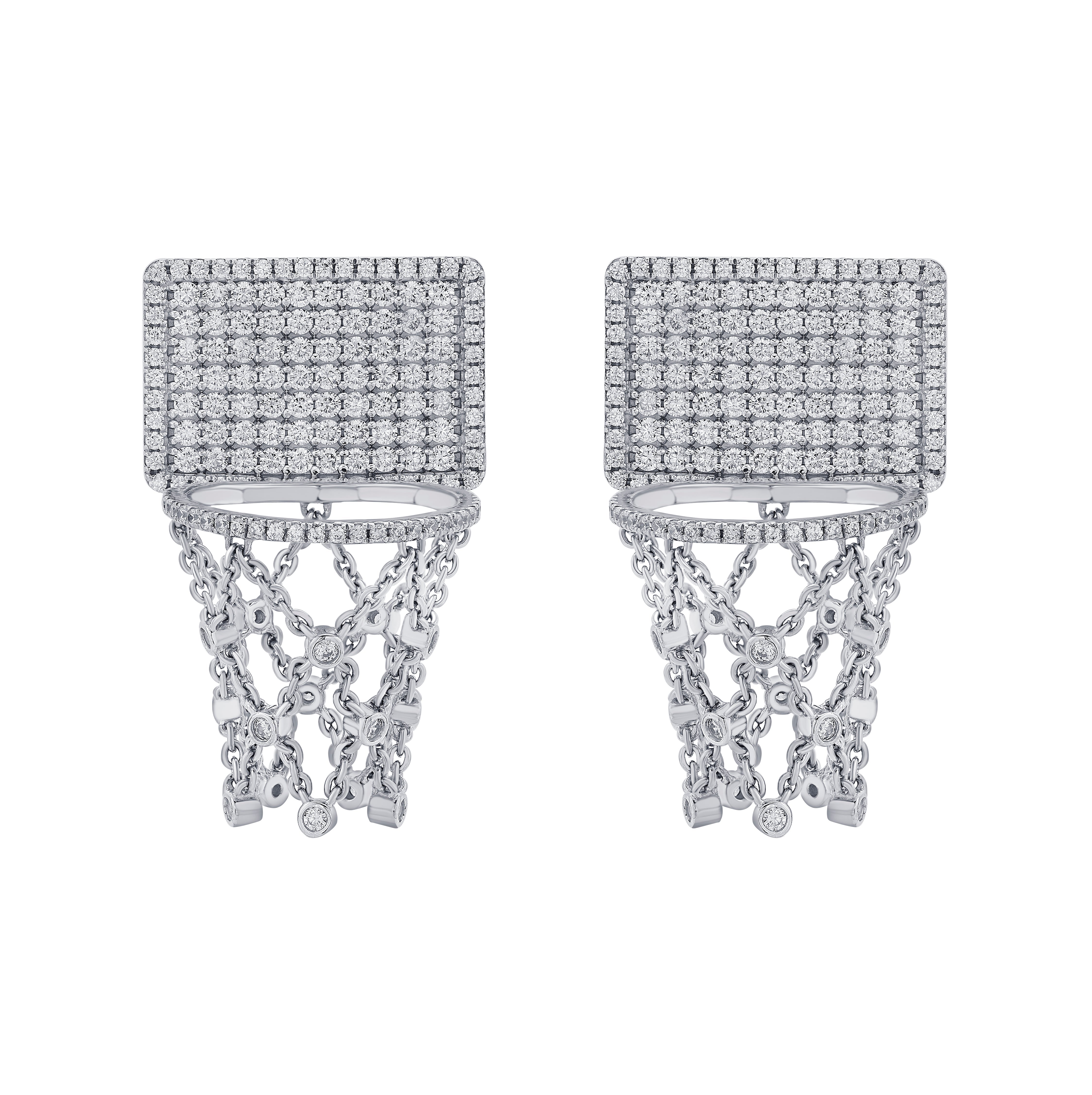 ASHNA MEHTA - Basketball Hoop Earrings with 18 White Gold – Ashna Mehta